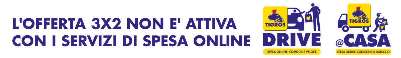 Incredibile 3x2 su tutti i prodotti confezionati - Tigros - Tigros
