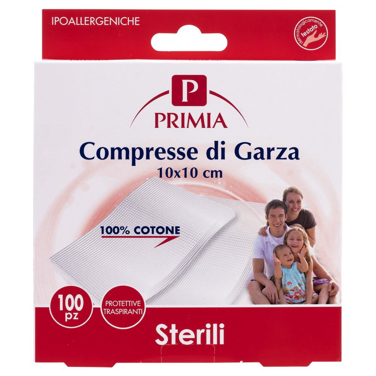 COMPRESSE GARZA STERILE 10X10 CM PRIMIA 100 pz - Tigros