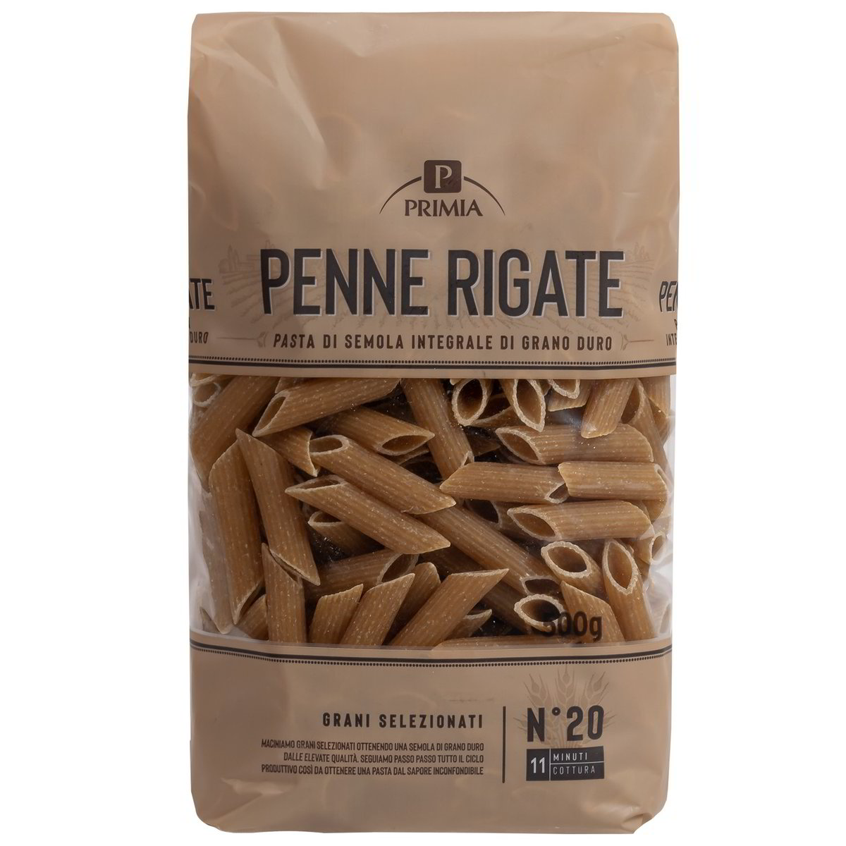 PENNE RIGATE INTEGRALI PRIMIA 500 g - Tigros