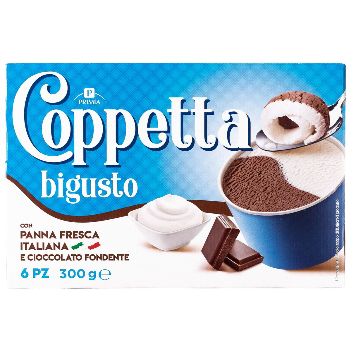 COPPETTA BIGUSTO GELATO PANNA E CIOCCOLATO PRIMIA 300 g - 6 pz - Tigros