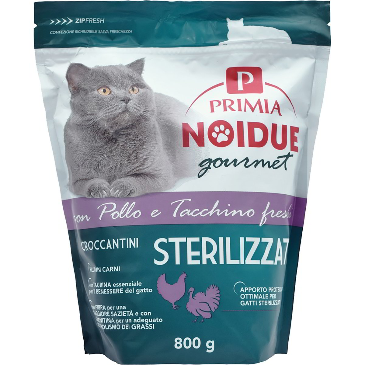 CROCCANTINI GATTI STERILIZZATI NOIDUE GOURMET PRIMIA GATTO 800 g - Tigros