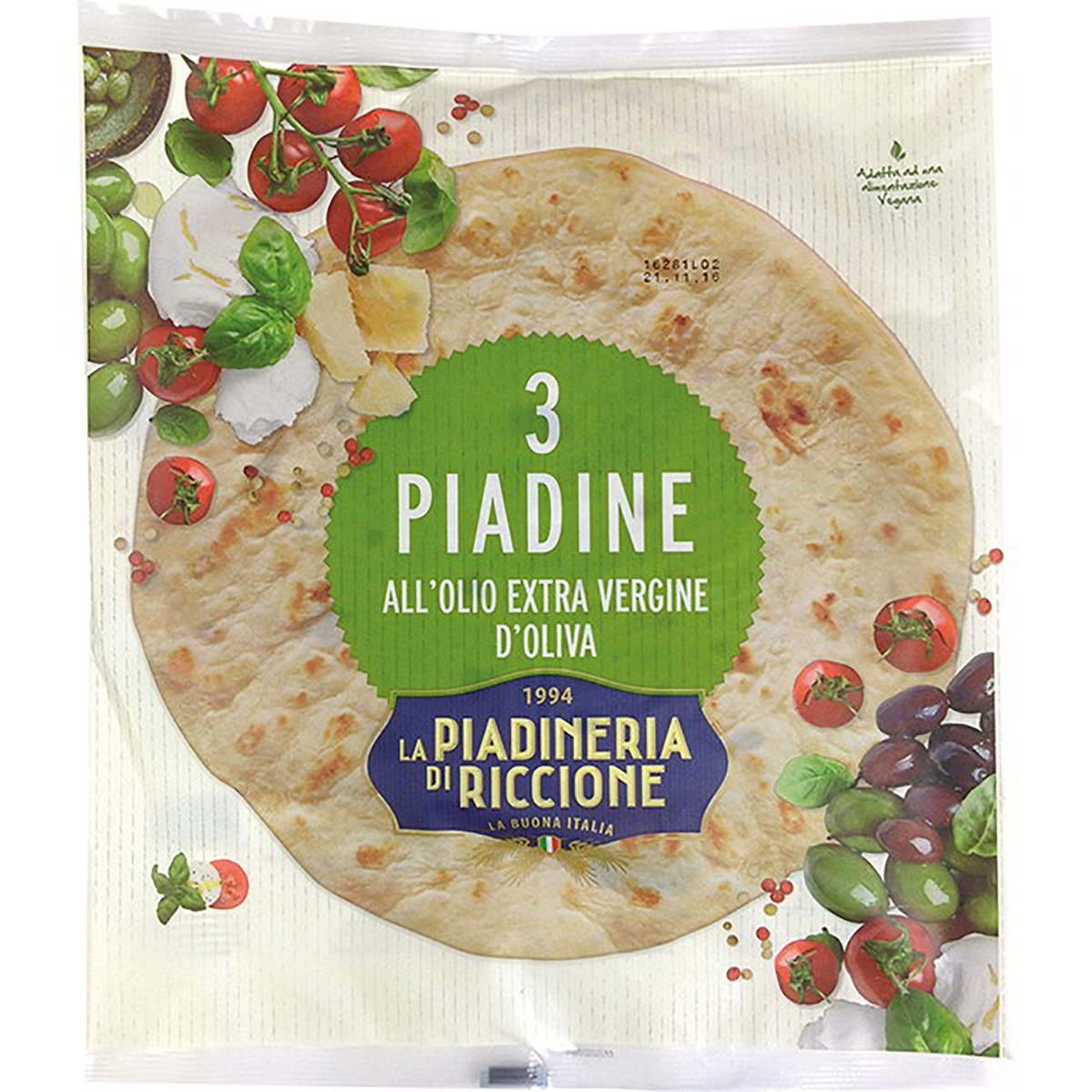 PIADINA ALL'OLIO EVO LA PIADINERIA DI RICCIONE 360 g - 3 pz - Tigros