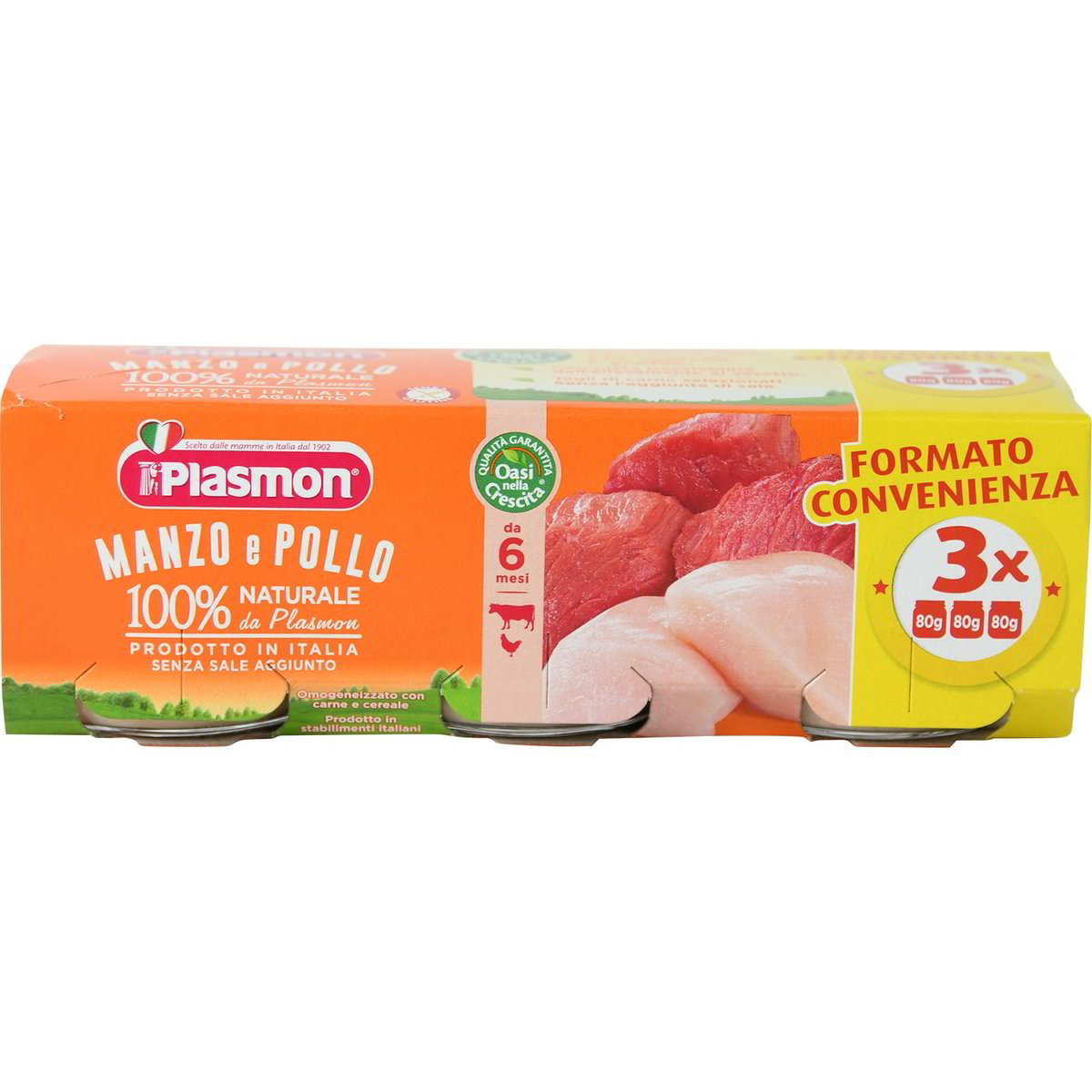 OMOGENEIZZATO MANZO/POLLO PLASMON 80 g x 3 - Tigros