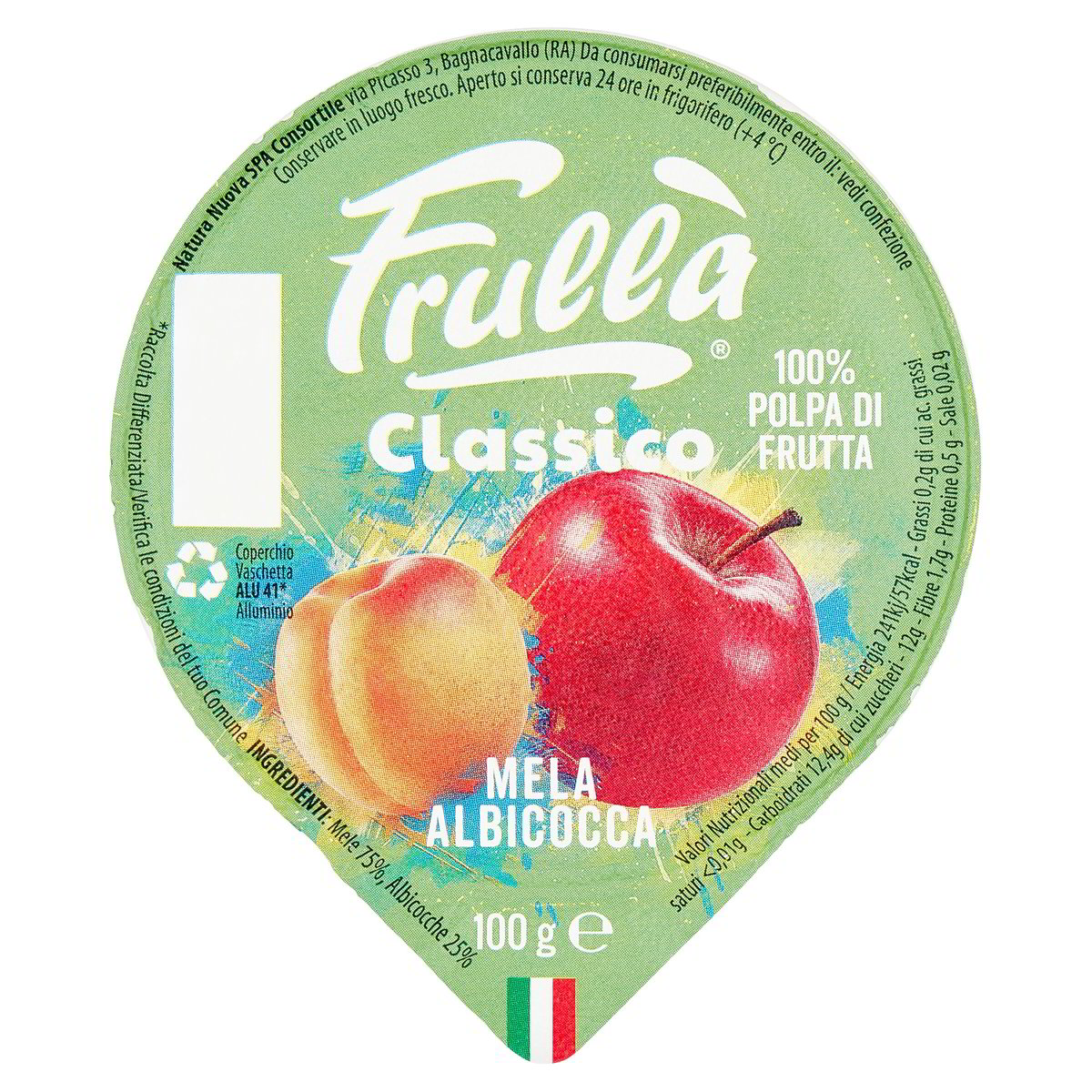 POLPA DI FRUTTA MELA ALBICOCCA FRULLA' 100 g - Tigros
