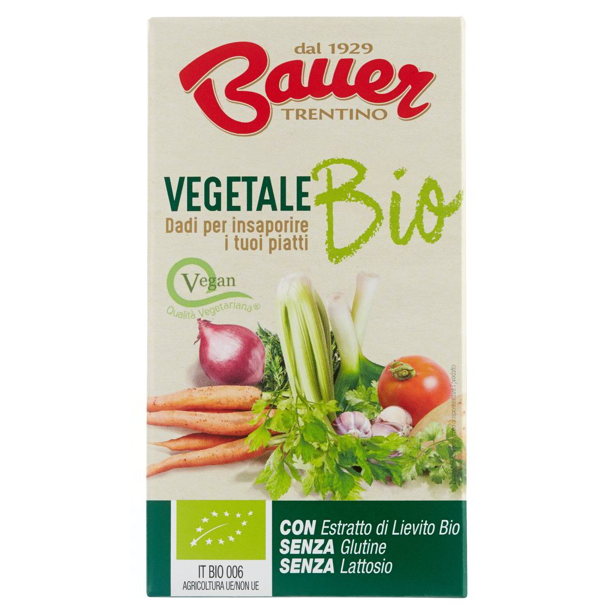 DADO BIO PER BRODO VEGETALE BAUER 60 g - 6 cubi - Tigros