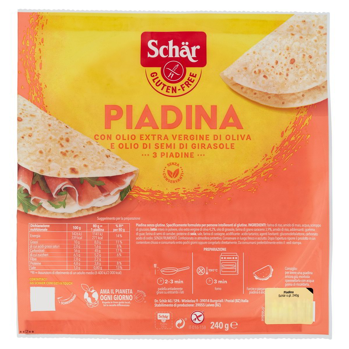 PIADINA SCHAR 240 g - Tigros