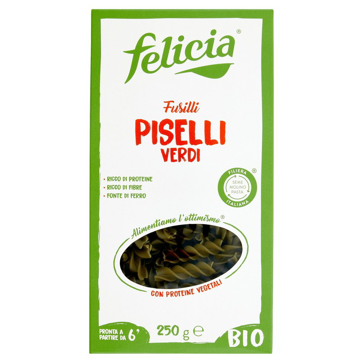 FUSILLI PISELLI VERDI BIO FELICIA 250 g - Tigros