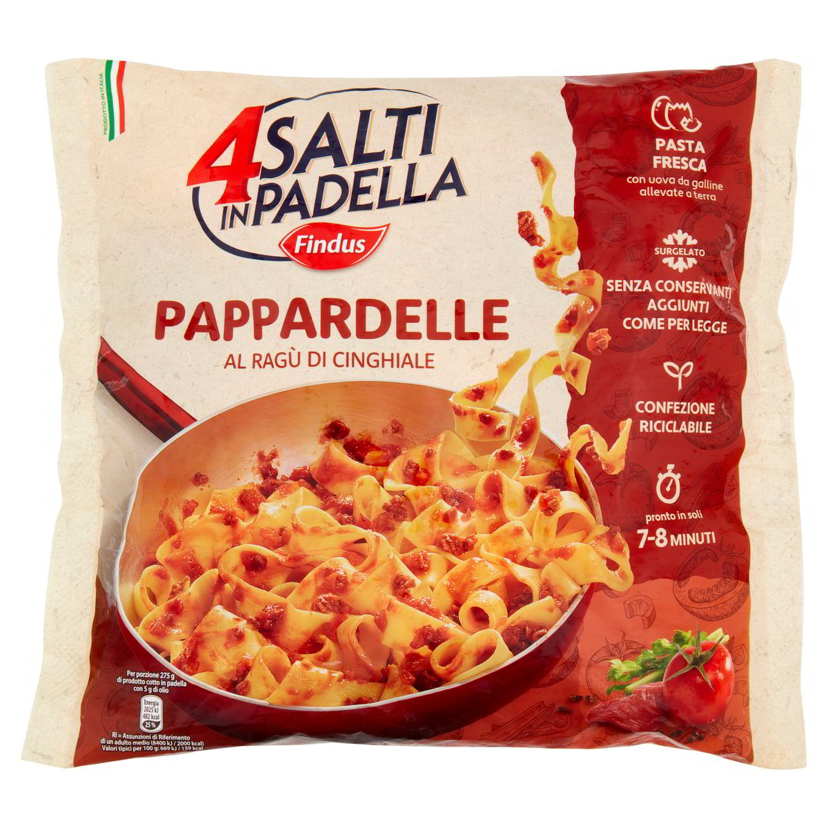PAPPARDELLE AL RAGU' DI CINGHIALE 4 SALTI IN PADELLA FINDUS GR.550 - Tigros