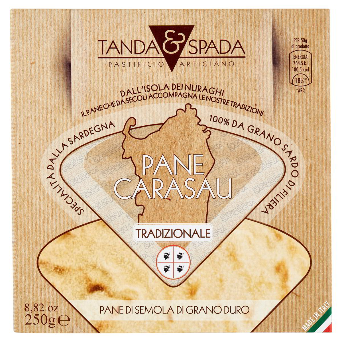 PANE CARASAU TRADIZIONALE TANDA & SPADA 250 g - Tigros PANE CARASAU TRADIZIONALE TANDA & SPADA 250 g - Tigros