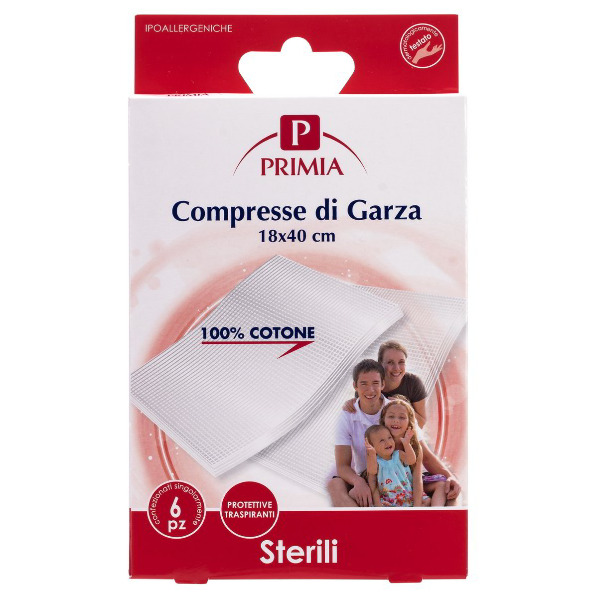 COMPRESSE GARZA STERILE 18X40 CM PRIMIA 6 pz - Tigros
