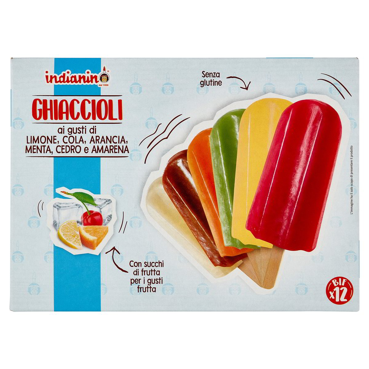 GHIACCIOLI ASSORTITI INDIAN 900 g - 12 pz - Tigros