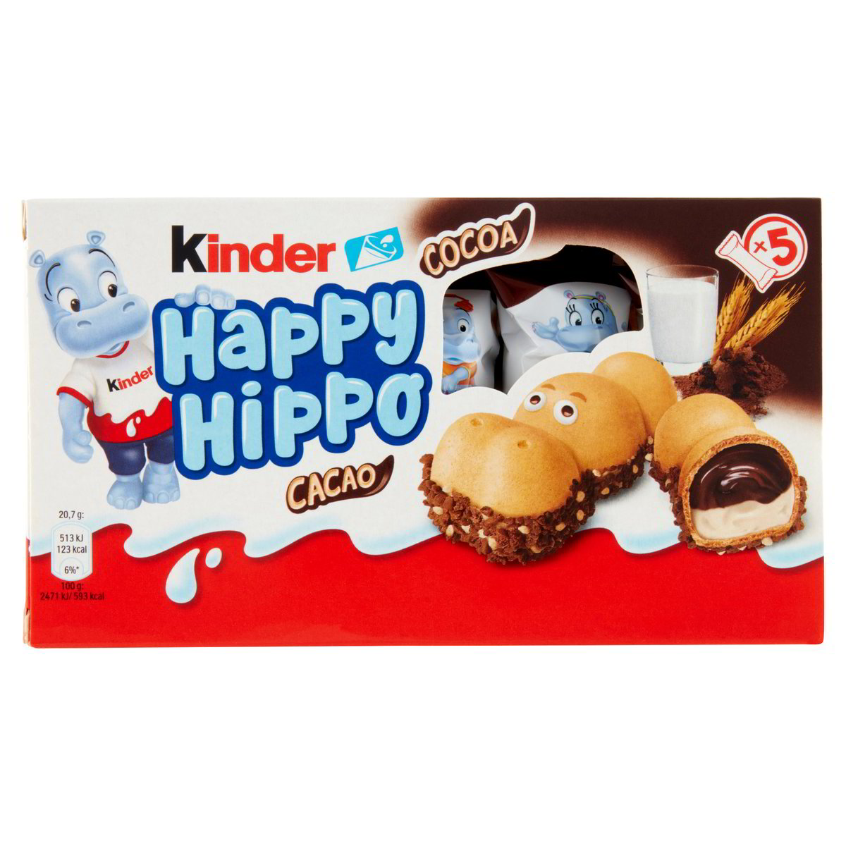 KINDER HAPPY HIPPO FERRERO 103,5 g - 5 pz - Tigros