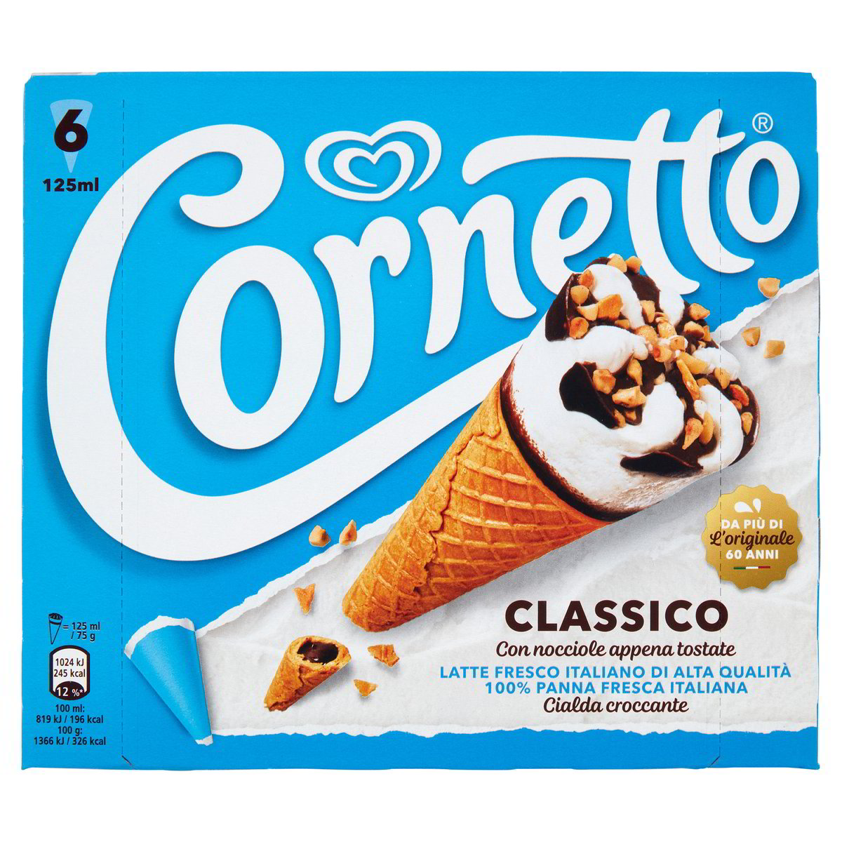 CORNETTO CLASSICO ALGIDA 450 g - 6 pz - Tigros