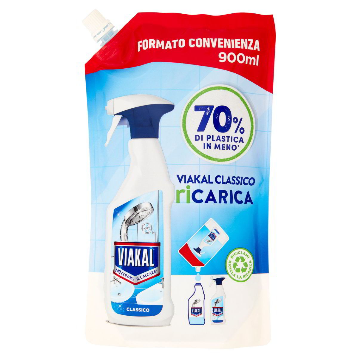 VIAKAL CLASSICO RICARICA POUCH VIAKAL 900 ml - Tigros
