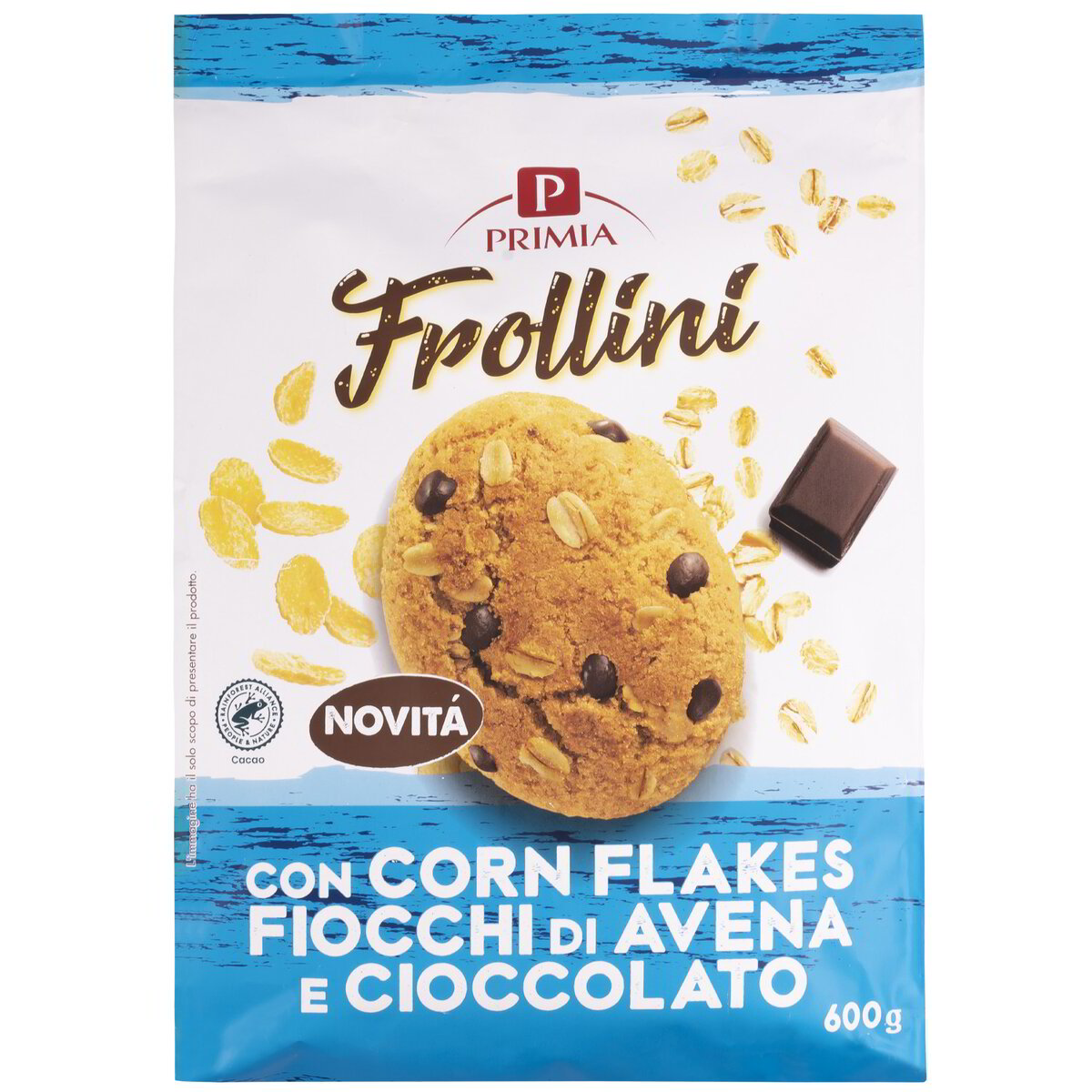 FROLLINI CON CORN FLAKES FIOCCHI D'AVENA E CIOCCOLATO PRIMIA 600 g - Tigros