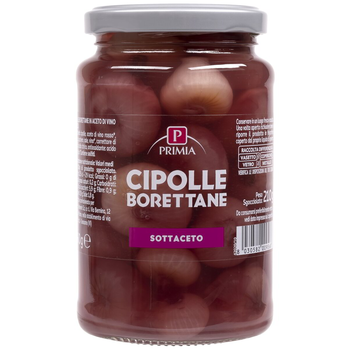 CIPOLLE BORETTANE SOTTACETO PRIMIA 210 g - Tigros