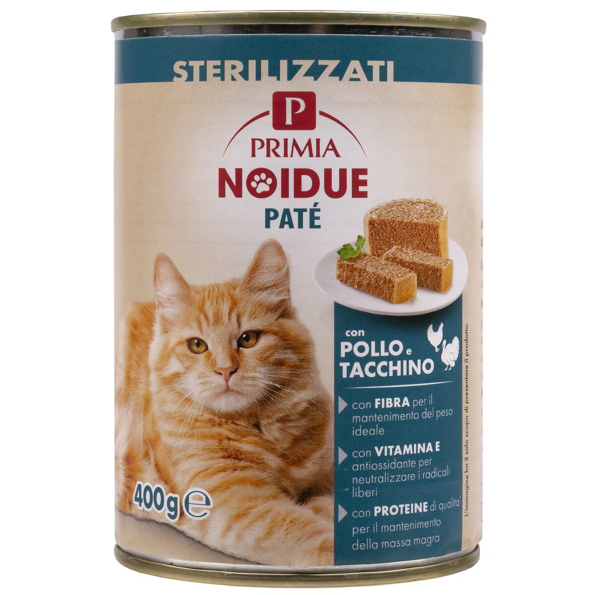 PATÉ CON POLLO E TACCHINO GATTI STERILIZZATI NOIDUE PRIMIA GATTO 400 g - Tigros