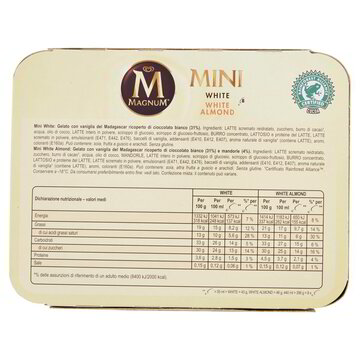 MAGNUM MINI BIANCO MANDORLATO ALGIDA GR.352 PZ.8 Tigros