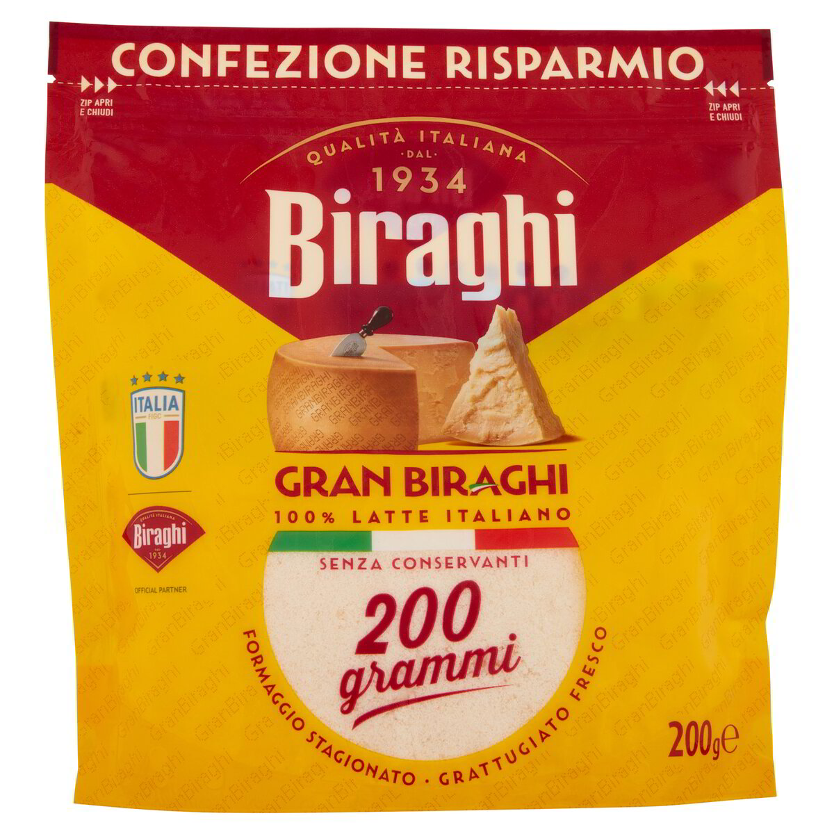 FORMAGGIO GRATTUGIATO FRESCO GRANBIRAGHI 200 g - Tigros