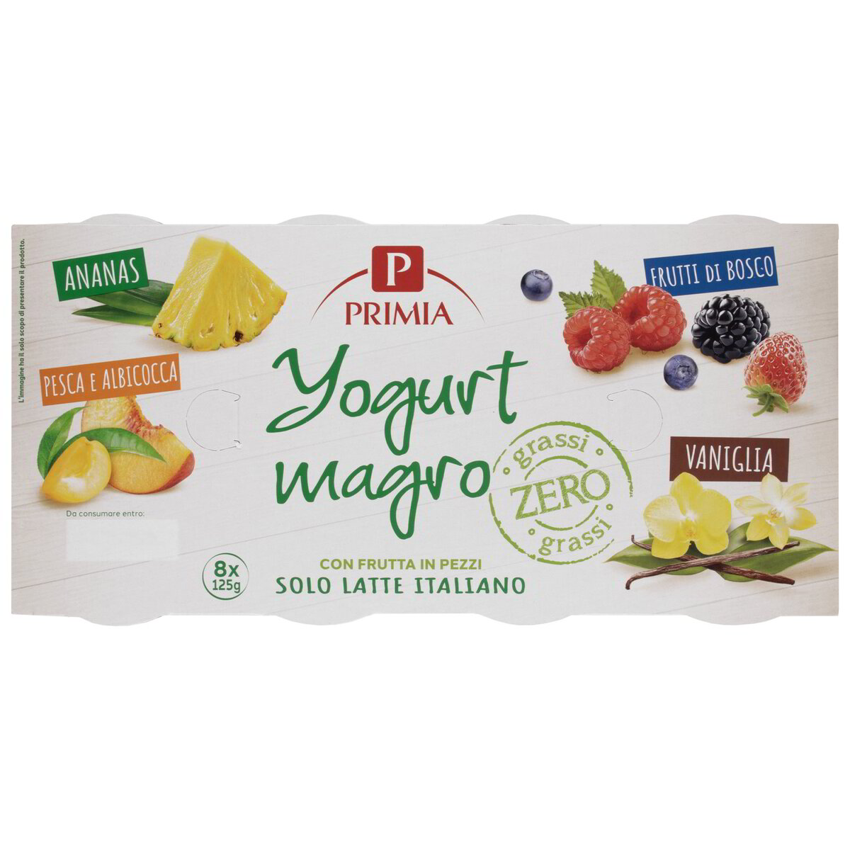 YOGURT MAGRO FRUTTA MIX PRIMIA 125 g x 8 - Tigros